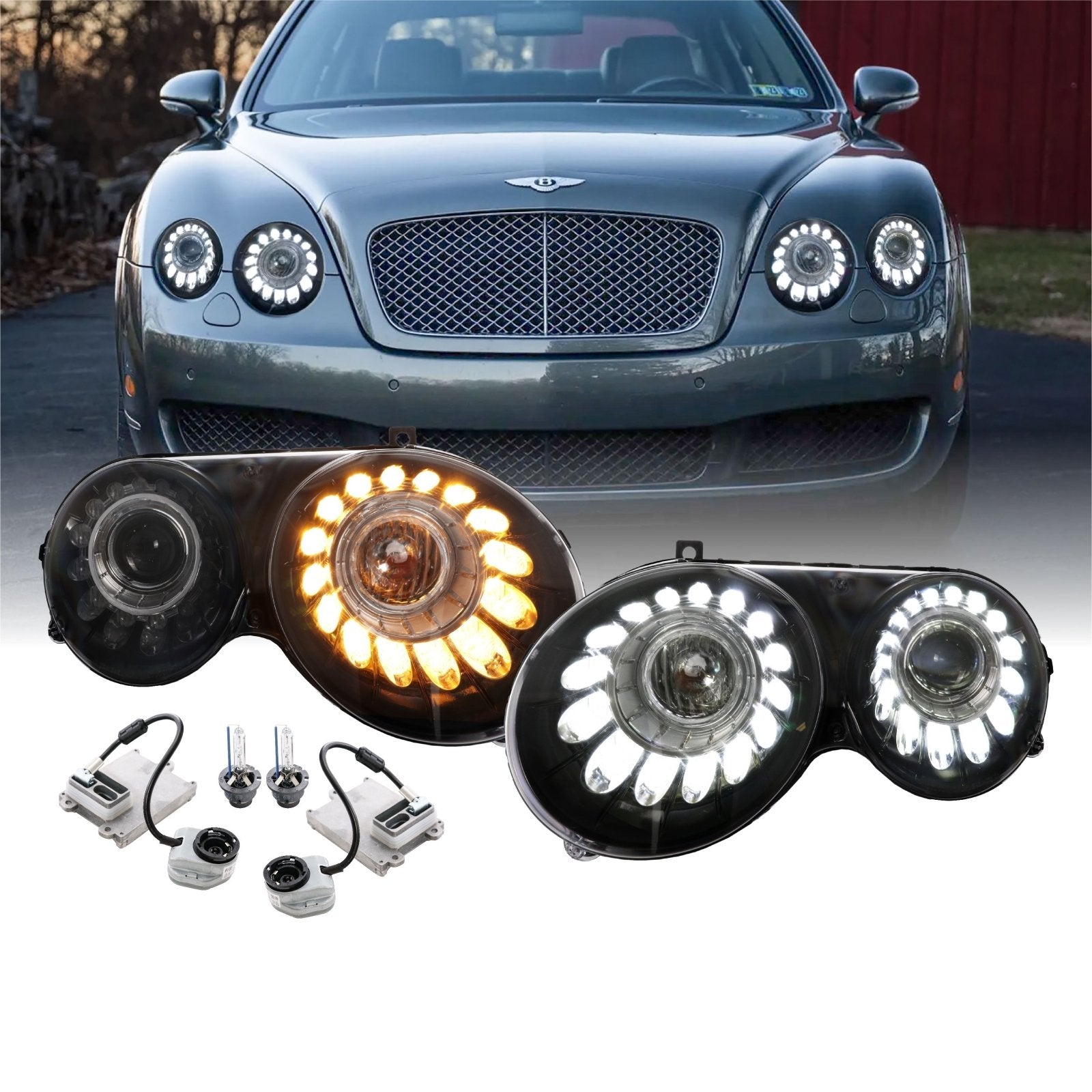 2004-2010 Bentley Continental / Flying Spur OEM Facelift Style LED BiX ...