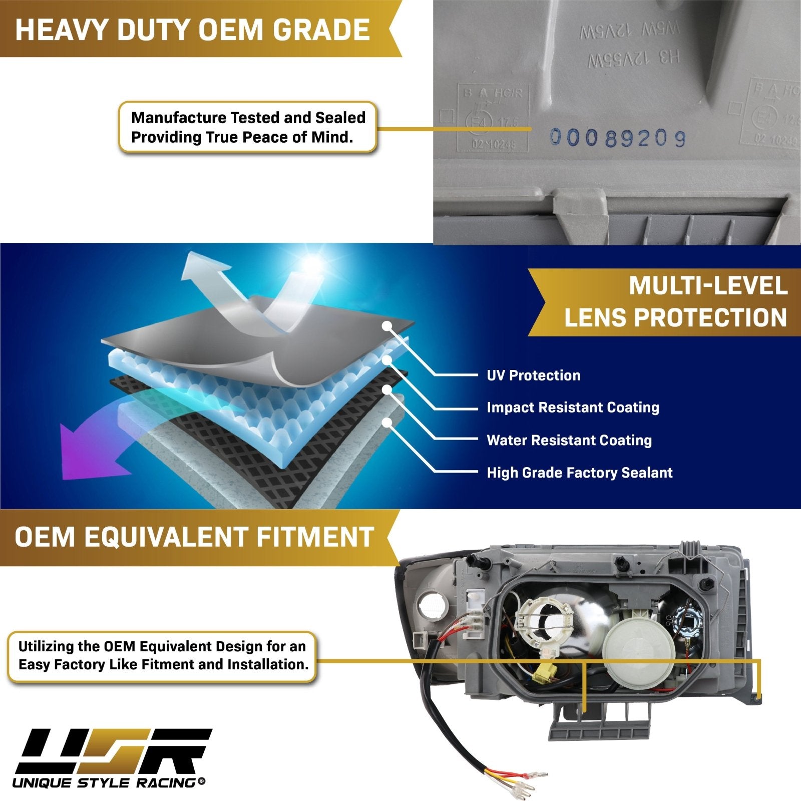 1986-1993 Mercedes Benz W124 E Class Euro Headlights W/ Corner Lights ...