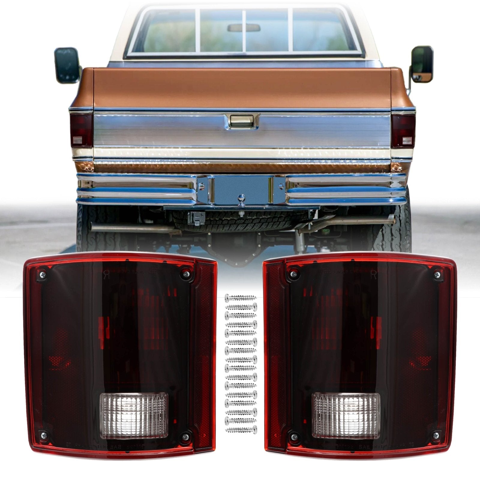 1978-1991 Chevrolet CK Truck Dark Red Smok Lens Tail Light – Unique ...