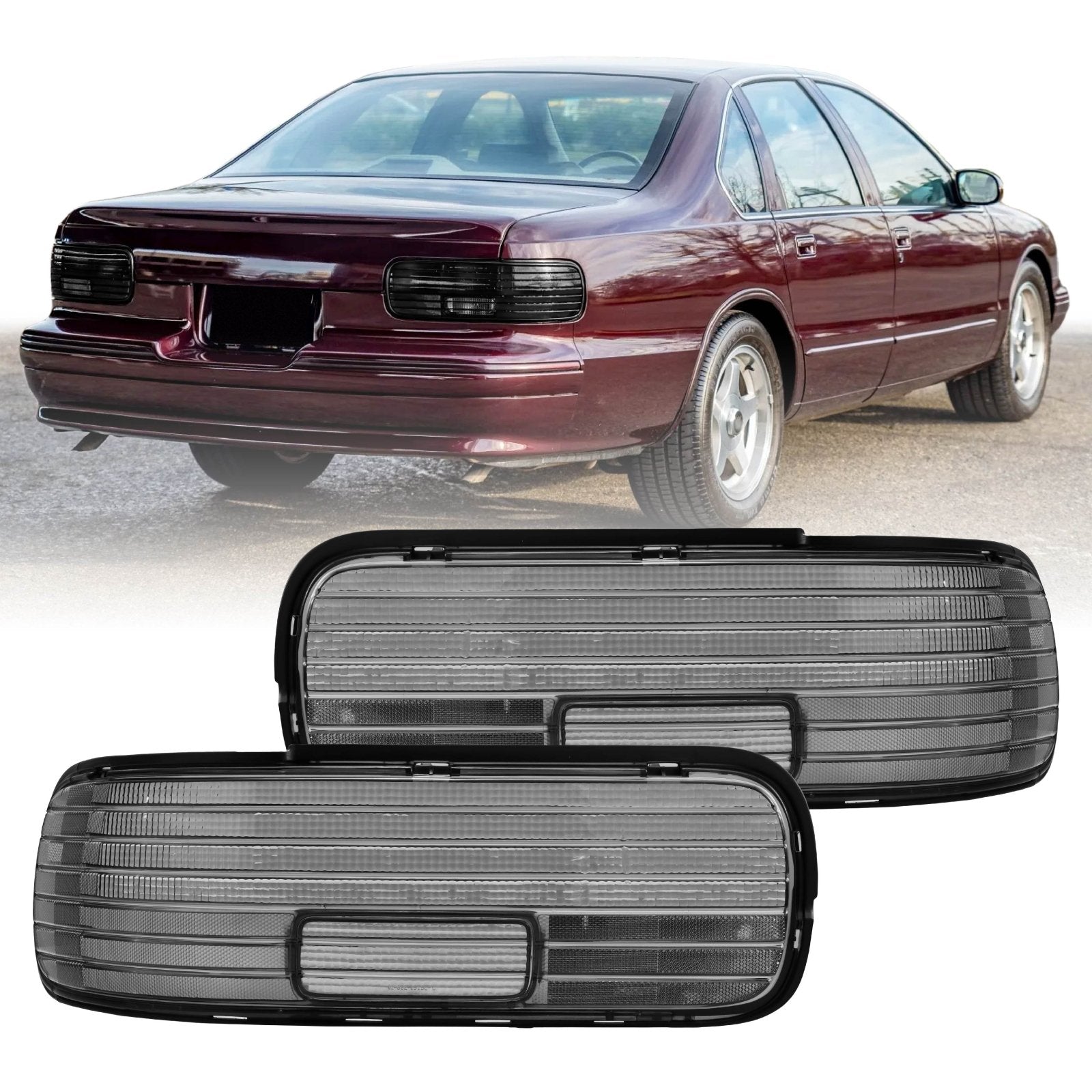 1991-1996 Chevrolet Impala & Caprice Clear or Smoke Tail Lights Cover ...