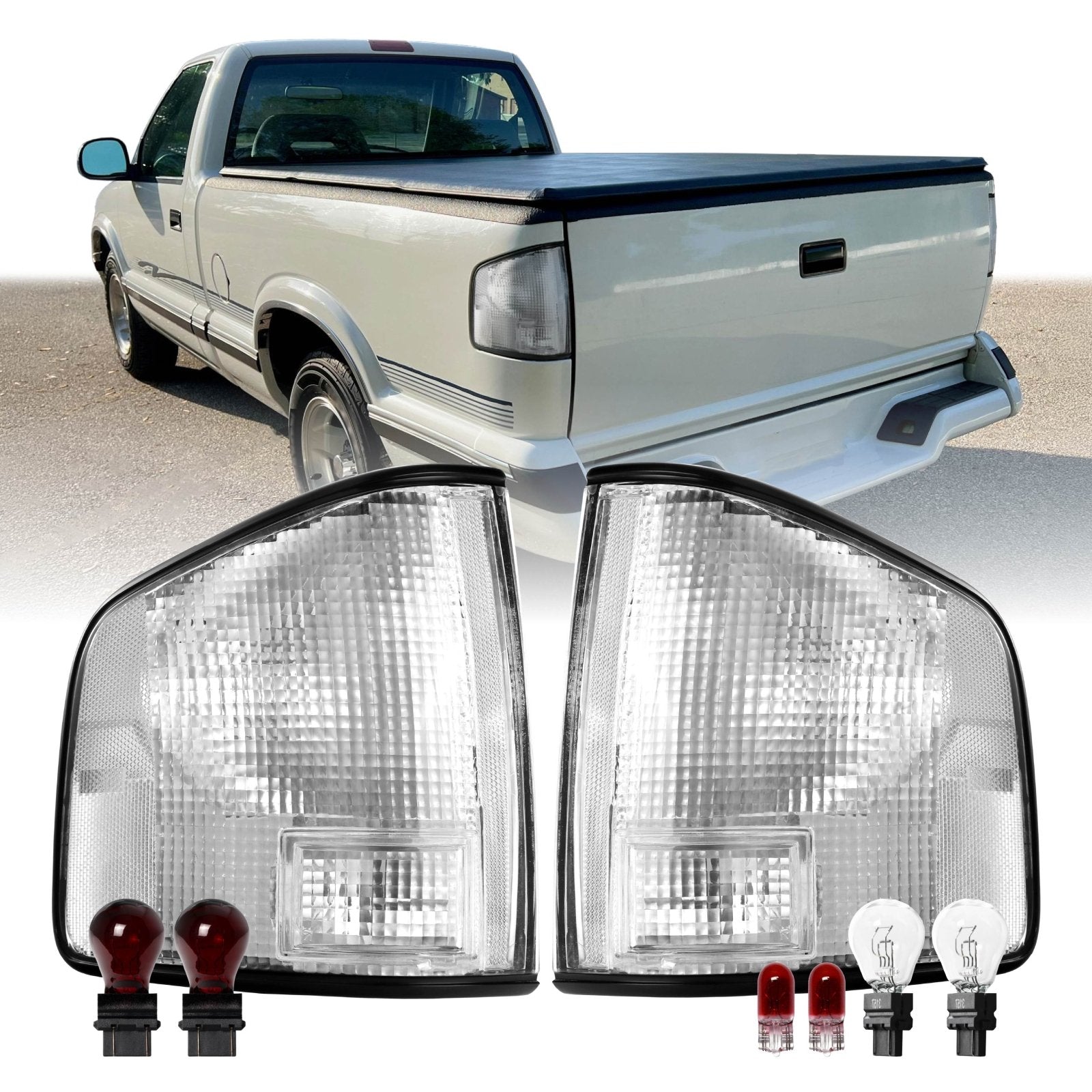 1994-2004 Chevrolet Chevy S10 & GMC Sonoma All Clear Lens Tail Lights ...