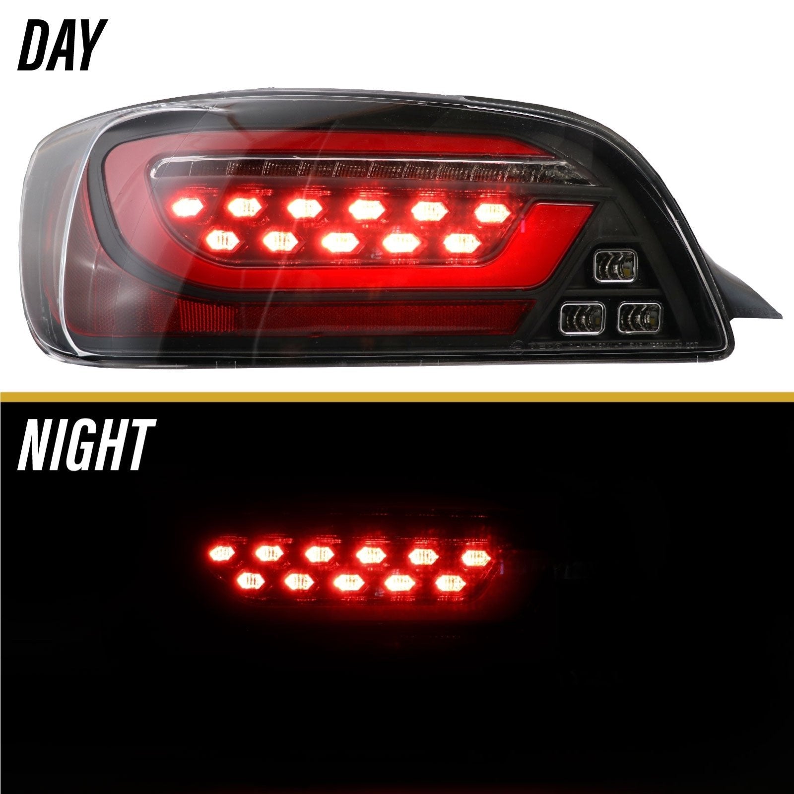 2000-2009 Honda S2000- AP1/AP2 Black/Clear or Black Chrome/Smoke Rear ...