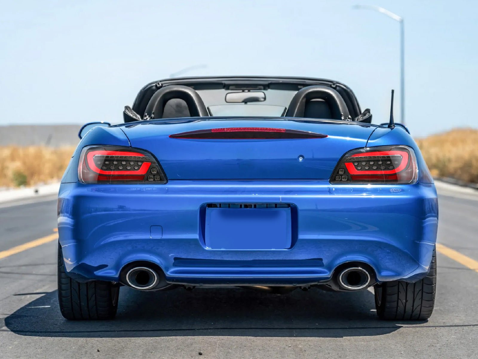 2000-2009 Honda S2000- AP1/AP2 Black/Clear or Black Chrome/Smoke Rear ...