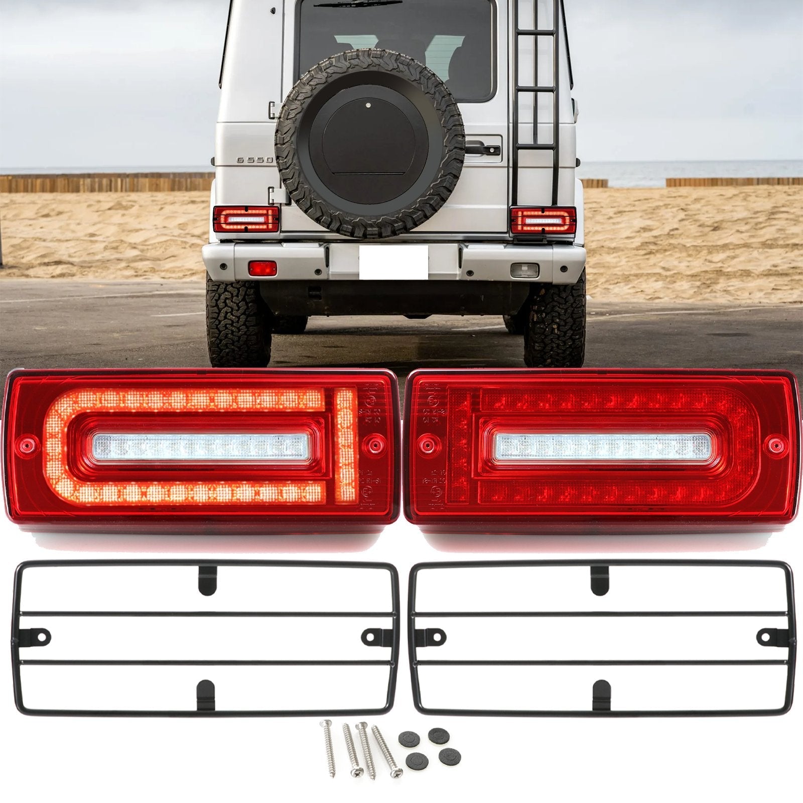 2007-2018 Mercedes W463 G Class 2019+ W464 OEM Style LED Red/Clear OR ...