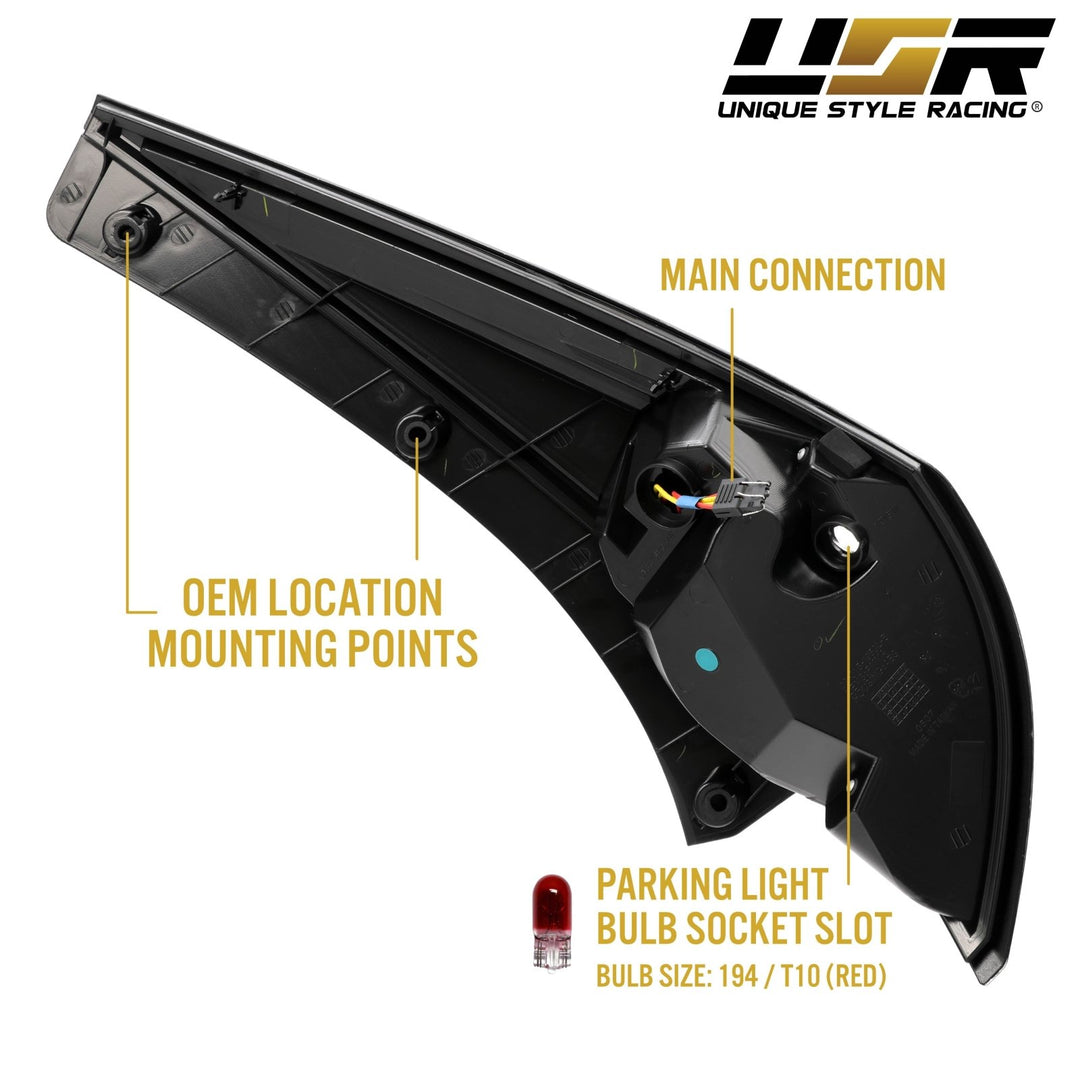 2003-2009 Nissan 350Z Z33 JDM 'Z' Shaped Black / Clear Monochrome Lens ...