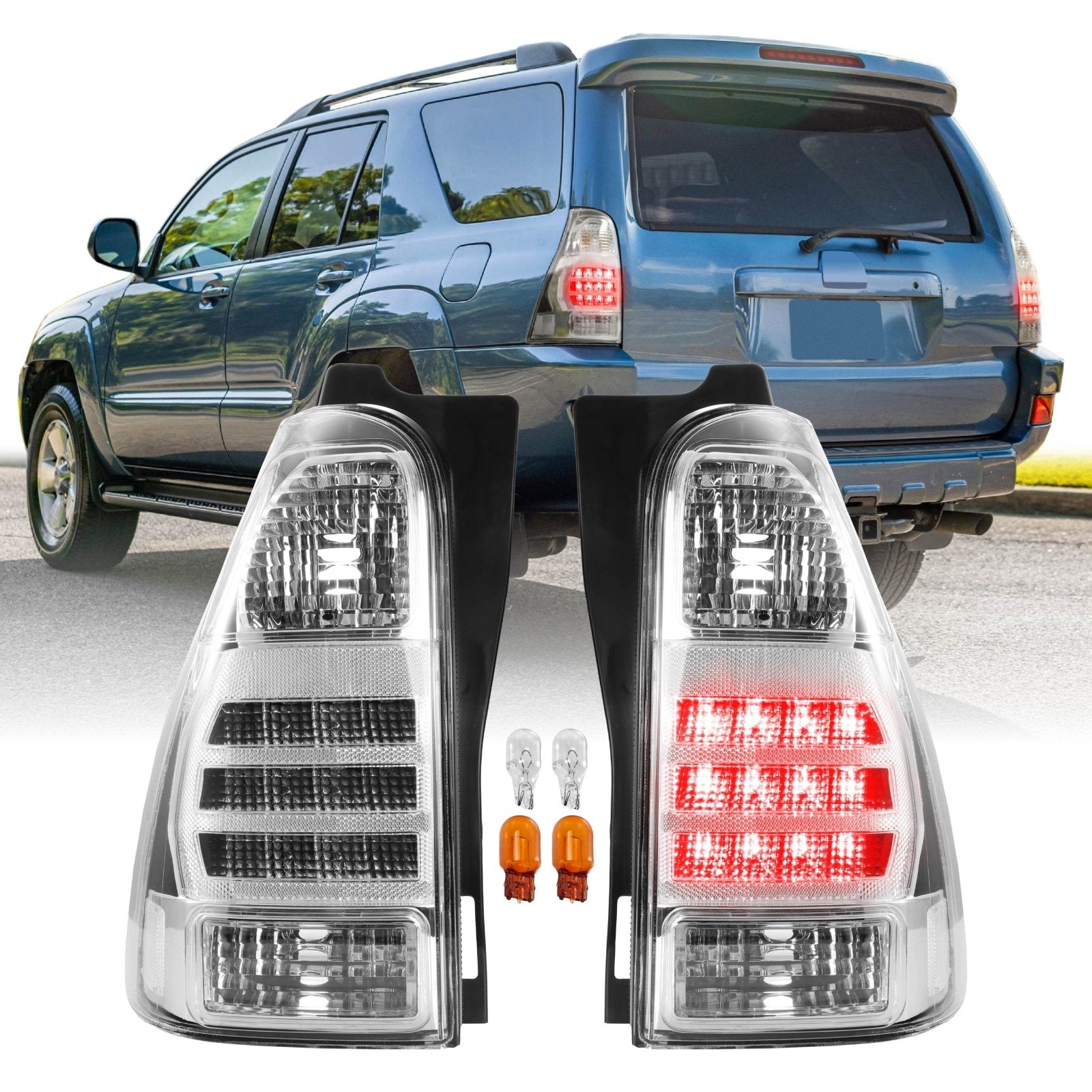 2003-2009 Toyota 4Runner All Clear Lens LED Tail Light – Unique Style ...